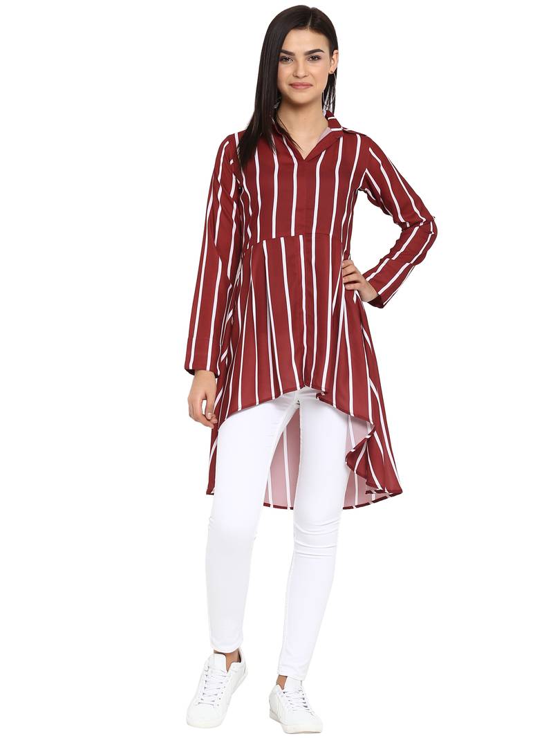 Red printed cotton party-tops - Rosah - 2933745