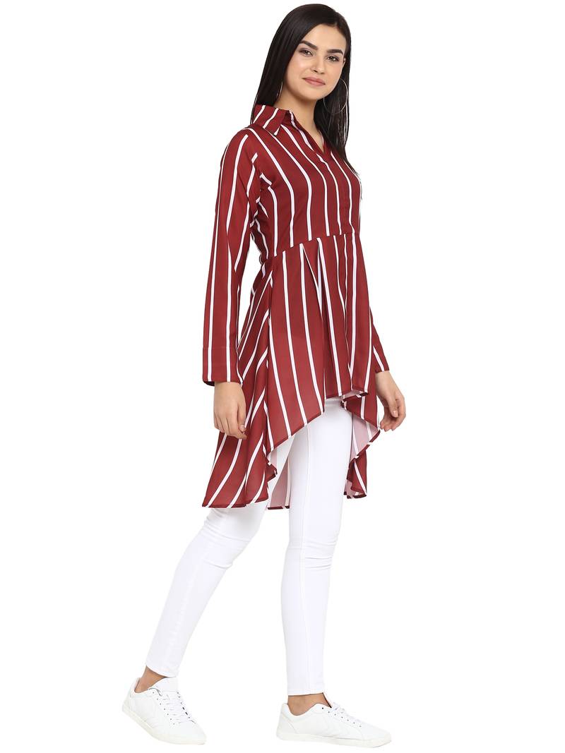 Red printed cotton party-tops - Rosah - 2933745