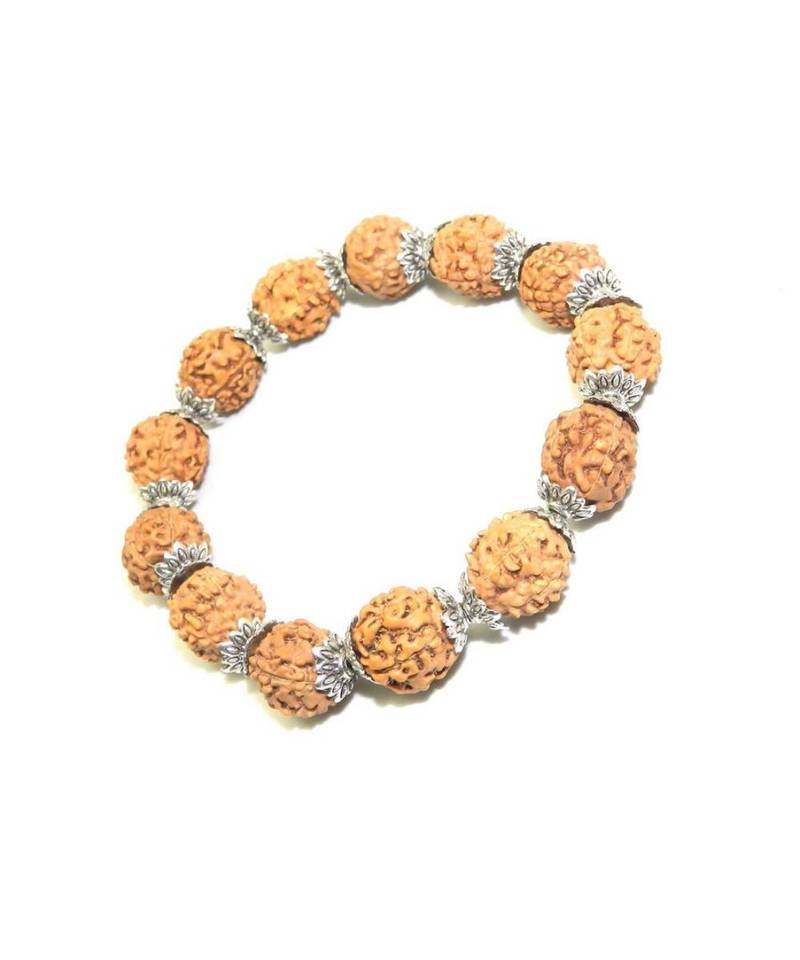 Rudraksha Brecelet Made Up With Jarman Silver & Rudraksha Beads For Men ...
