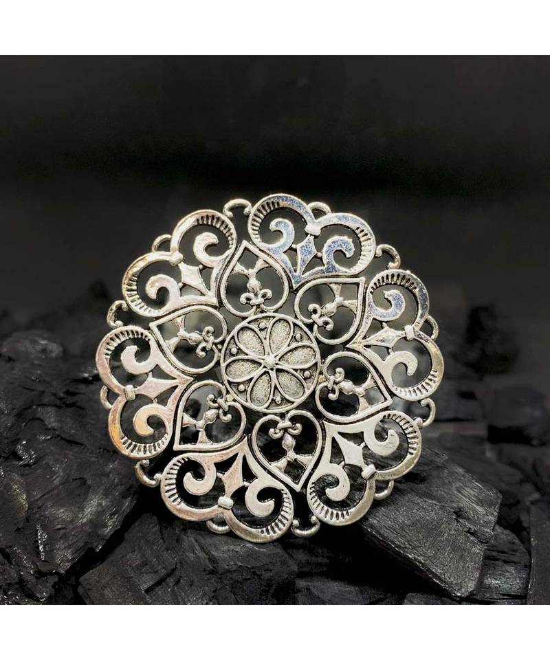 Artistic Statement Oxidized Silver Ring - Ferosh - 2942254