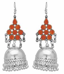 Silver Color Oxidised Hook Bollywood Style Earring For Women/Girls ...