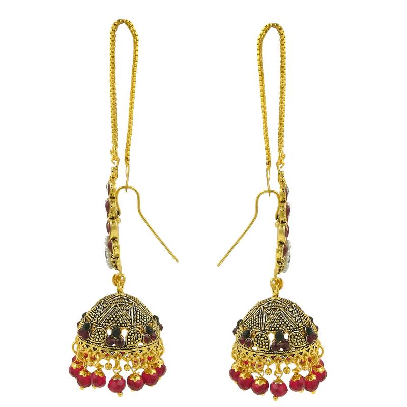 Saizen South Indian Style Mayur Designed Gold Plated Kaan Chain ...