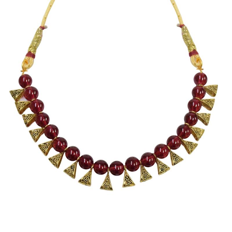 Maroon necklace-sets - TTRENDY COLLECTION - 2960683