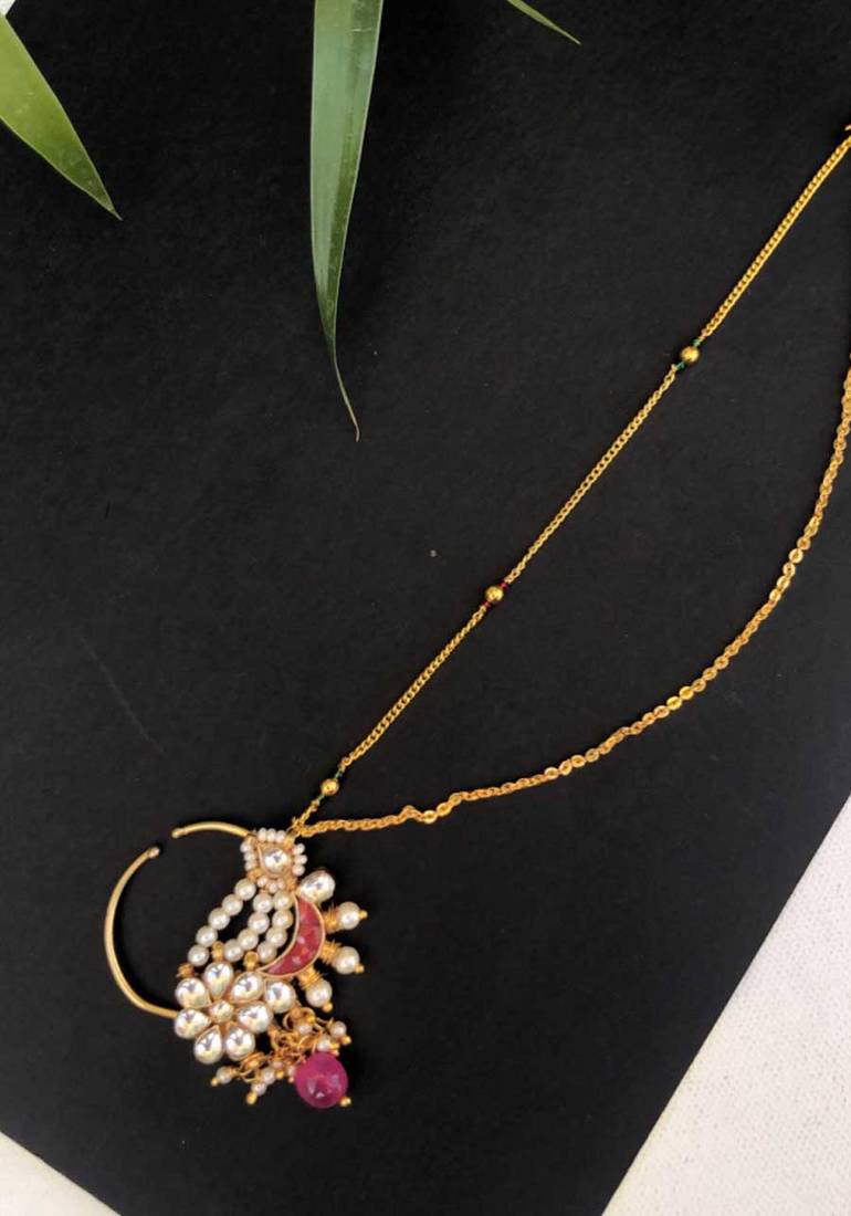 Red Nose-Ring - Glitterati by Alankriti - 2960937