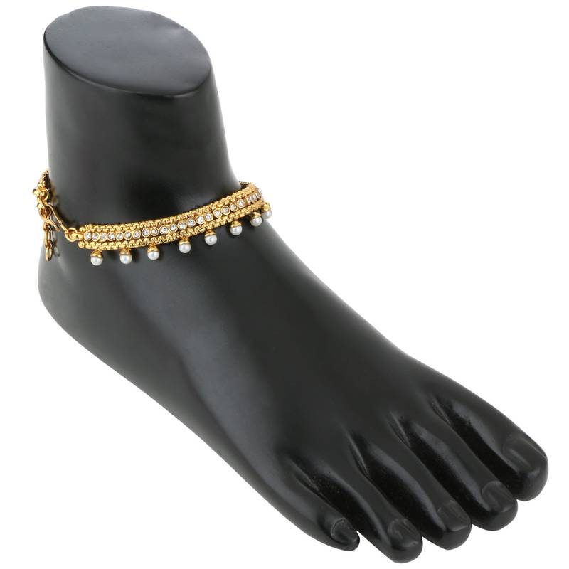 White anklets - ADIVA LIFESTYLE PRIVATE LIMITED - 2977309