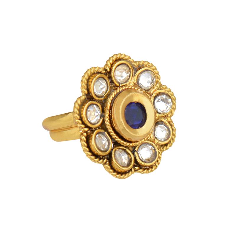 Blue toe-rings - ADIVA LIFESTYLE PRIVATE LIMITED - 2977418