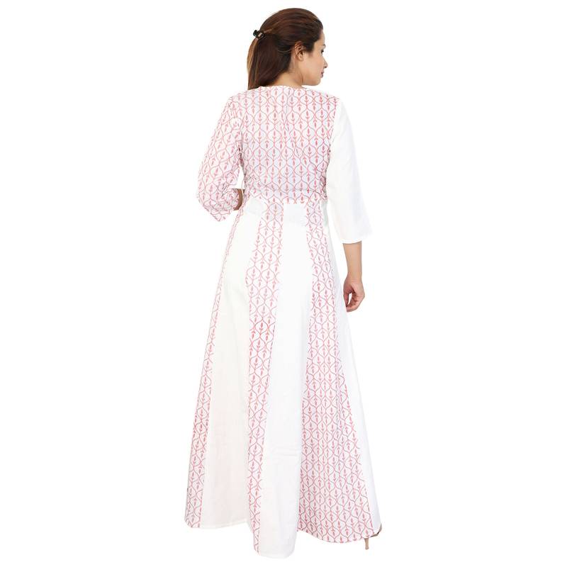 Women's Designer Solid with Printed Border Kurta - Vastrani Jaipur ...