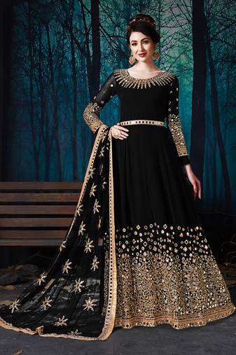 Black Salwar Suits - Buy Latest Black Salwar Kameez Online