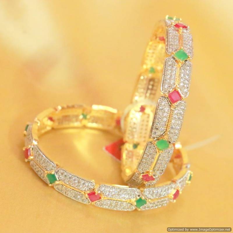 American Diamonds Bangles - Sanvi Jewels Pvt. Ltd. - 407524
