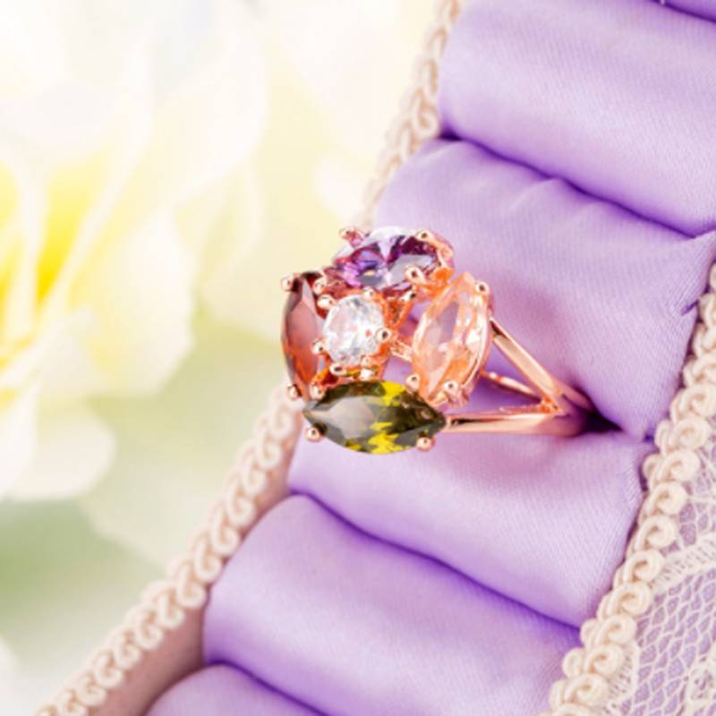 Multicolor crystal rings - Sukkhi Online Private Limited - 3019634