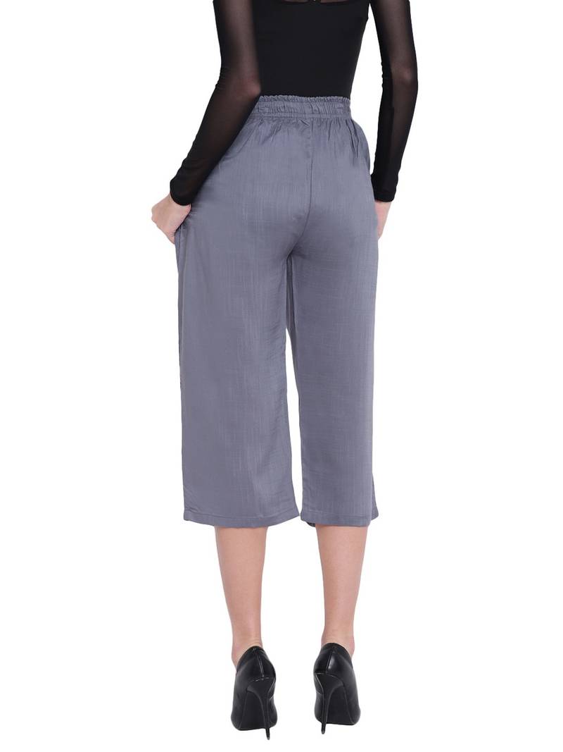 Women's Fashionable Stylish Grey Trousers - RIVI - 3023501