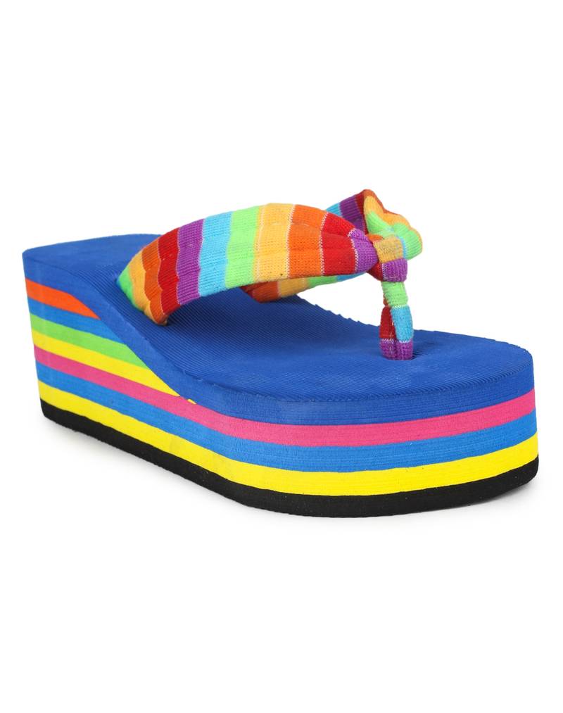 multicolor synthetic Flip Flops For Women - Do Bhai - 3026404