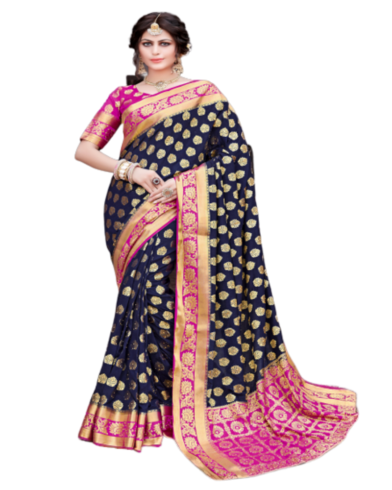 Blue Color Nylon With Diamond Nylon saree with Blouse - Vagheshwari ...