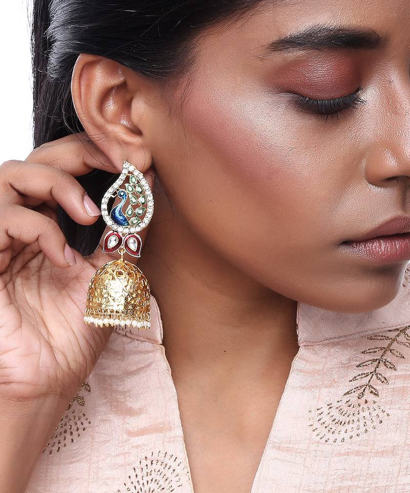 Golden Jhumki - Ruby Raang Studio - 3047947