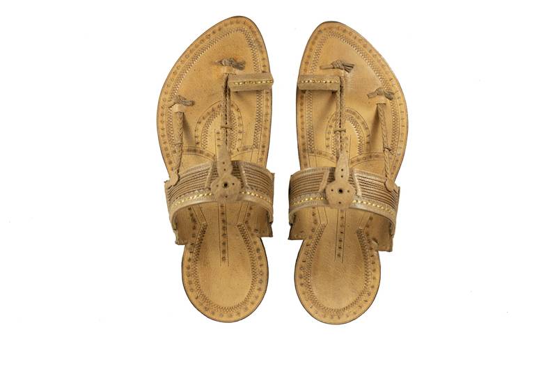 Handcrafted Brown Organic Natural Leather Sandals For Men. Indian ...