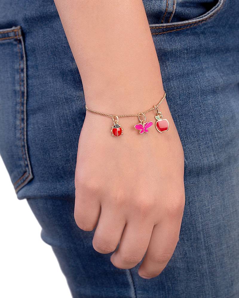 Teens Interchangeable Enameled Charms Bracelet - Voylla - 3048986