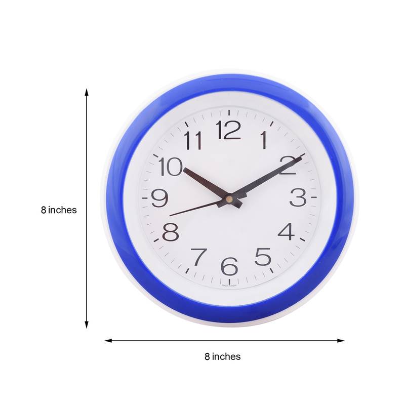 Decorative Retro Round Blue Wall Clock - eCraftIndia - 3081642