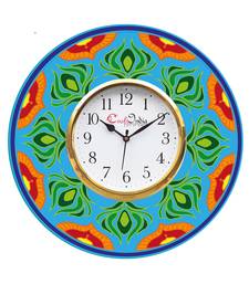Ethnic Design Wooden Colorful Round Wall Clock - eCraftIndia - 3082518