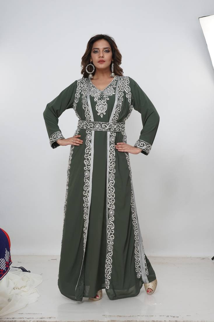 Dubai Kaftan Women Dress Moroccan Caftan Long Farasha Maxi Dress Al216 ...