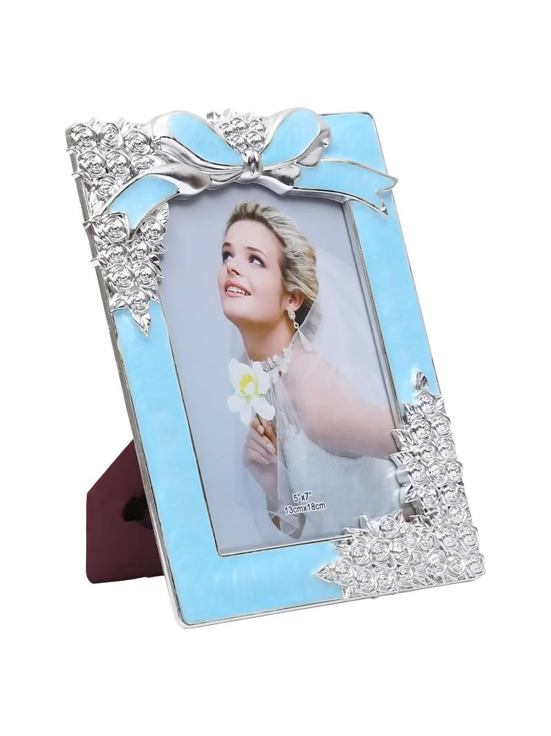 Silver Sheen Attractive Light Blue Photo Frame - Aapno Rajasthan - 3091764