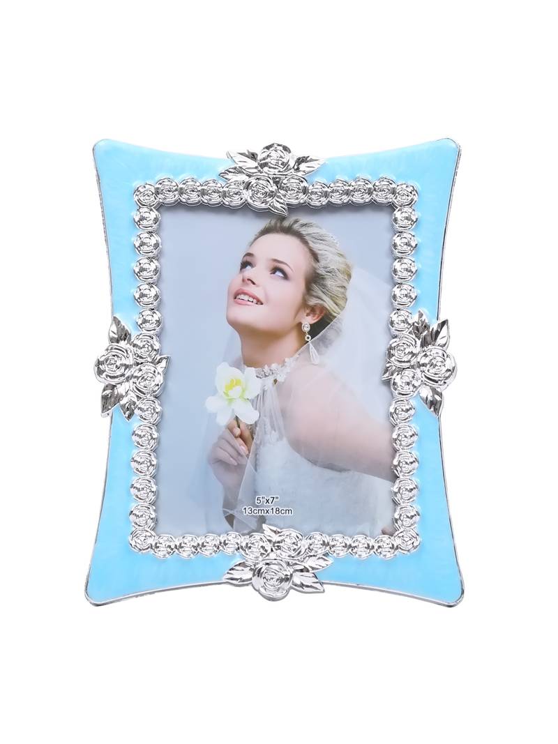 Charming And Shiny Pale Blue Photo Frame - Aapno Rajasthan - 3091782