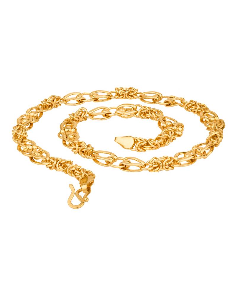 Gold-Plated Unique Designer Box Link Chain - Voylla - 3091923