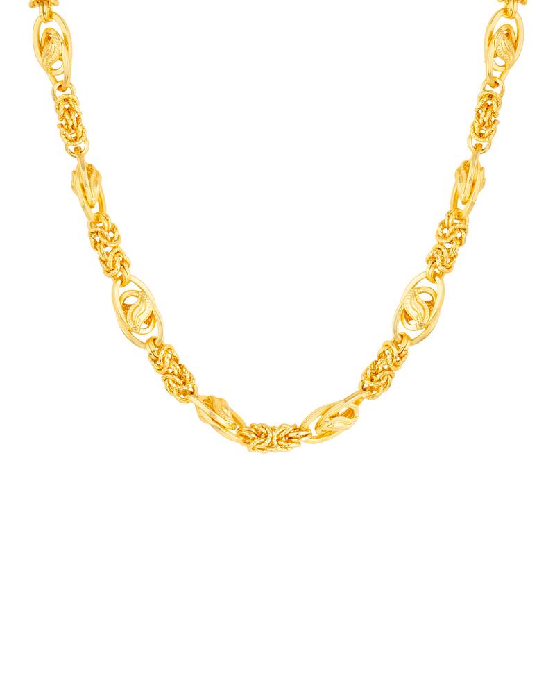 Hand Made Men's Gold Plated Chain - Voylla - 3092453
