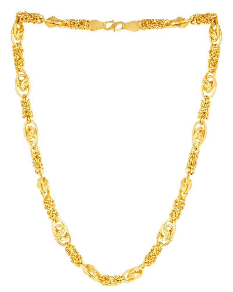 Hand Made Men's Gold Plated Chain - Voylla - 3092453