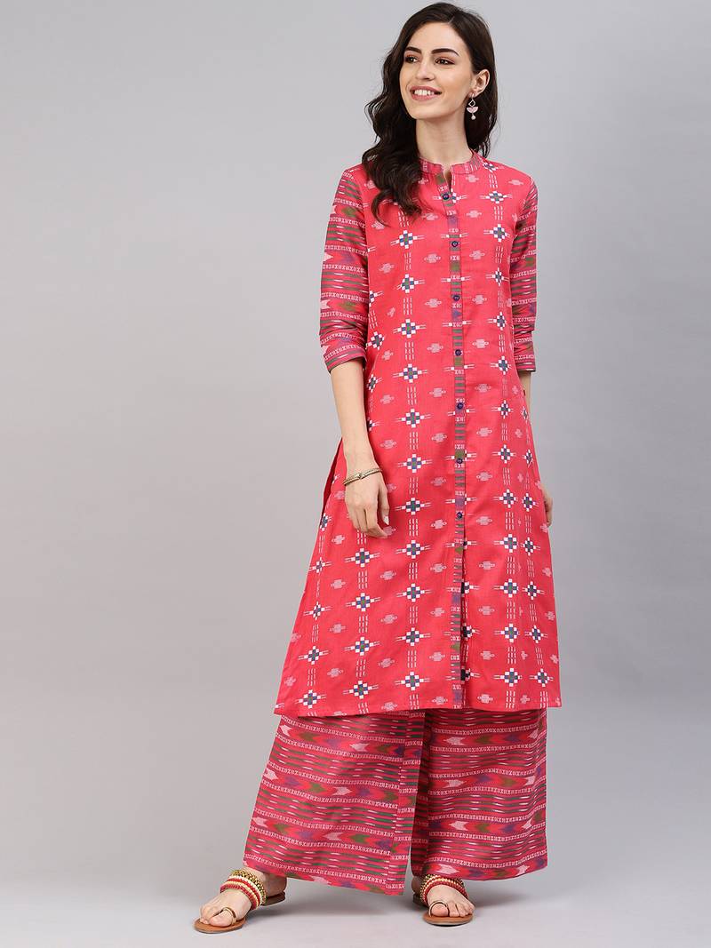 Coral work cotton salwar - Alena - 3094569