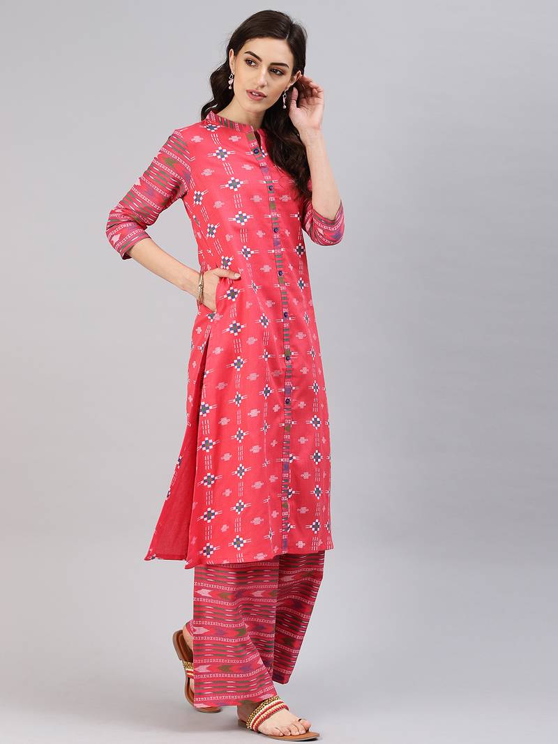 Coral work cotton salwar - Alena - 3094569