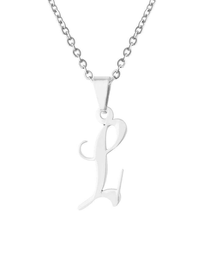 Stainless Steel Alphabet L Pendant - Voylla - 3097712