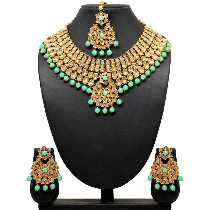 Green necklace-sets - Jaipur Mart - 3099491
