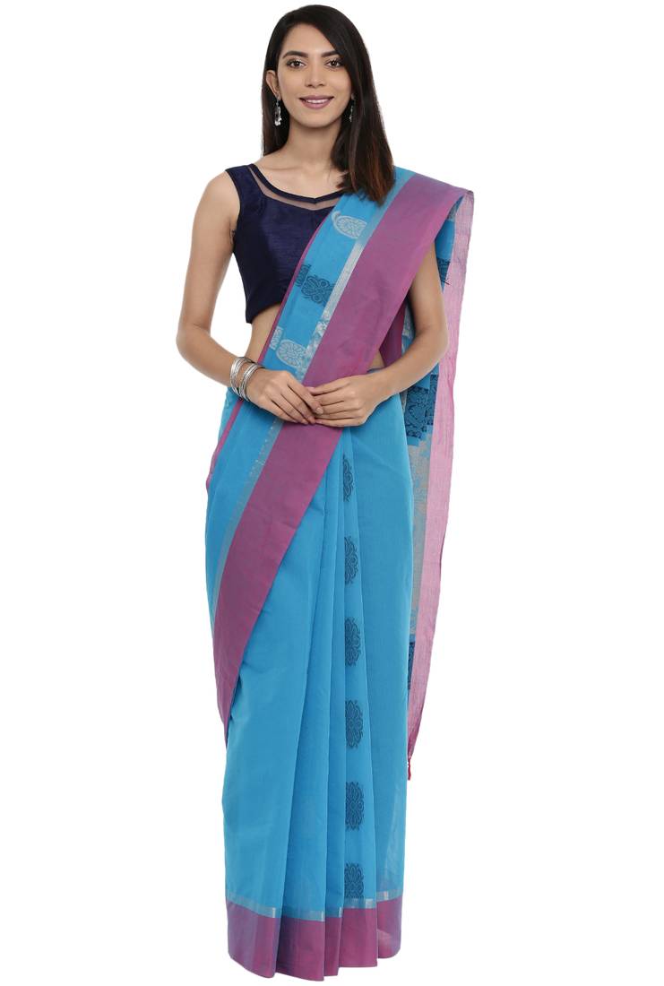 CLASSICATE from the house of The Chennai Silks Women's blue Madurai ...