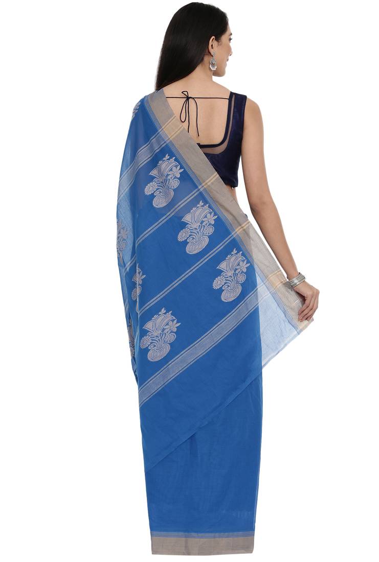 CLASSICATE from the house of The Chennai Silks Women's blue Madurai ...