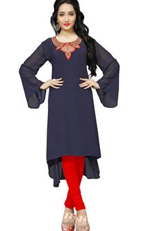 Designer Chiffon Kurtis Online | Buy Pakistani Chiffon Long Kurti Top