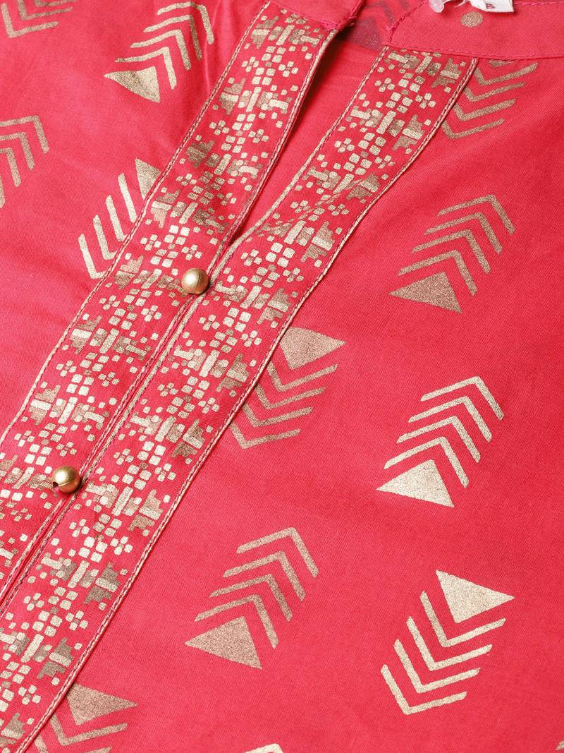 Coral printed cotton salwar - Shree The Indian Avatar - 3105240