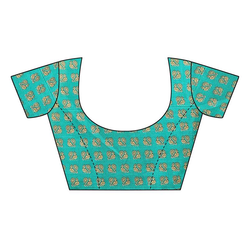 Off white printed art silk saree with blouse - KRISHNAM FASHION - 3108007