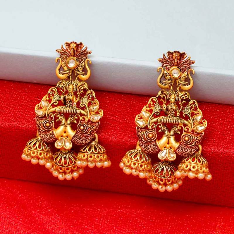 Maroon Earrings - Jaipur Mart - 3108368