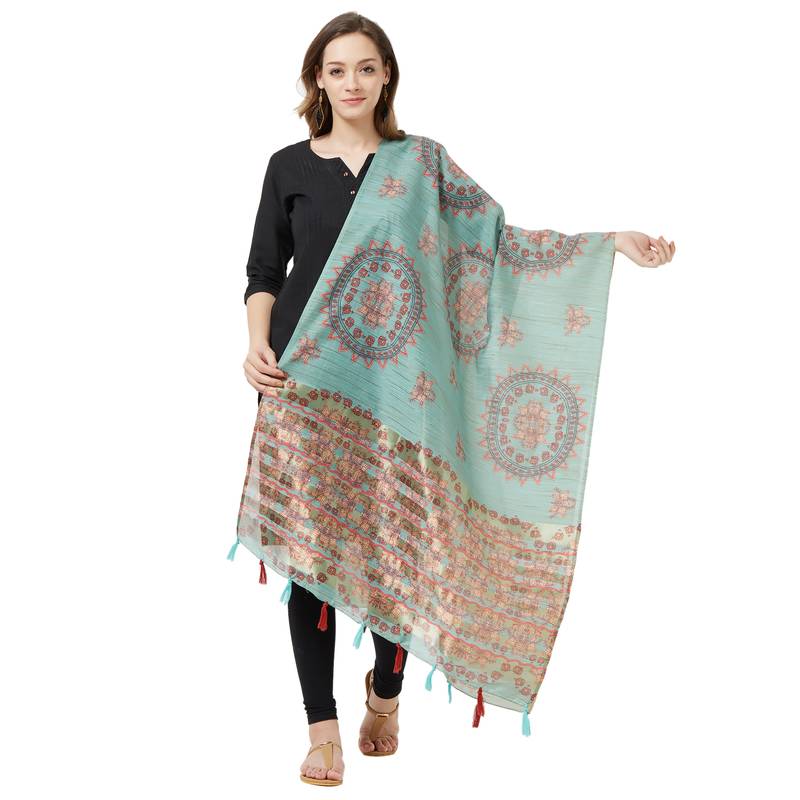 Ethnic Paisley Print Dupatta - FASERZ - 3113530
