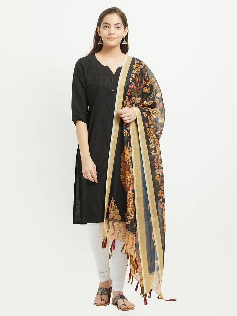 Digital Kalamkari Print Dupatta - FASERZ - 3121877