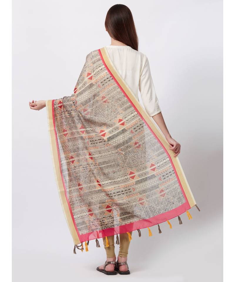 Subtle Aztec Digital Print Dupatta - FASERZ - 3122241