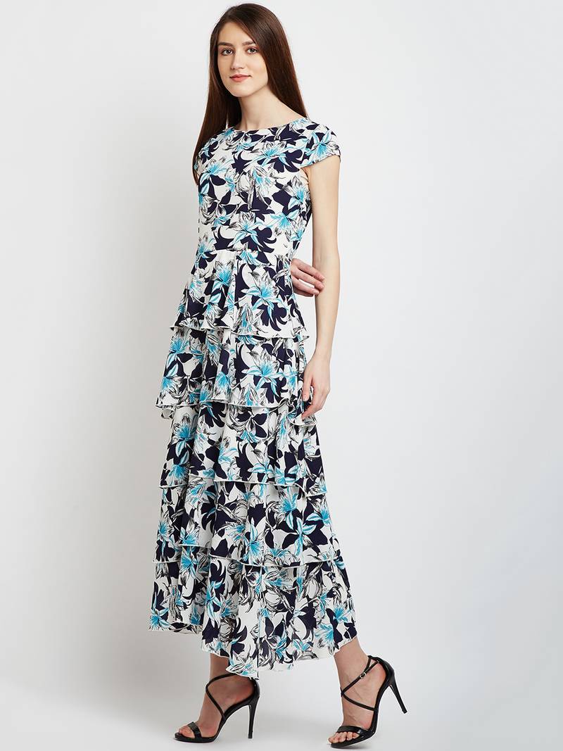 Multicolor printed polyester maxi-dresses - PANIT - 3123161