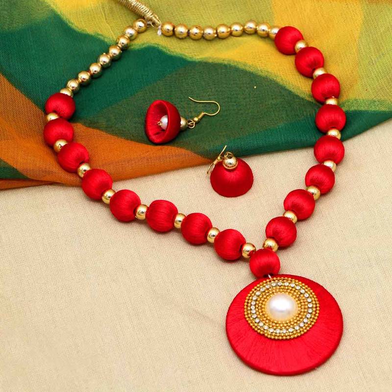 Maroon necklace-sets - Jaipur Mart - 3128701