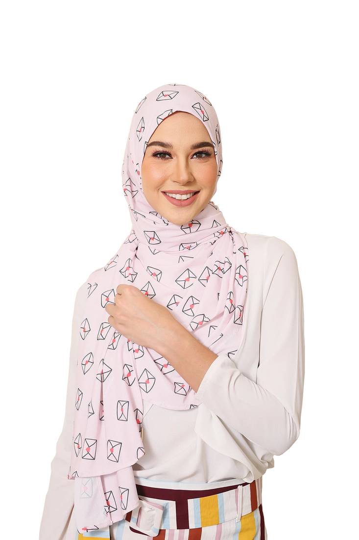Justkartit Stitched Cap Style Printed Instant Scarf Hijab For Women ...