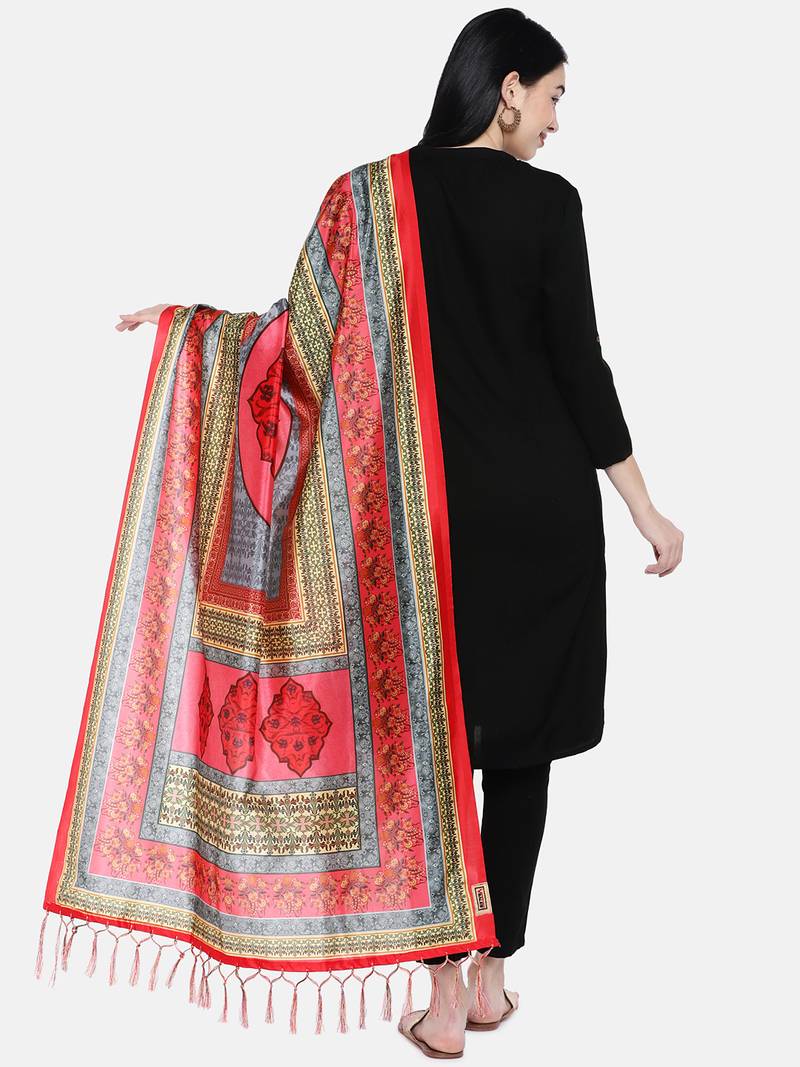 Multicolor Ethnic Digital Printed Dupatta - V SALES - 3140034