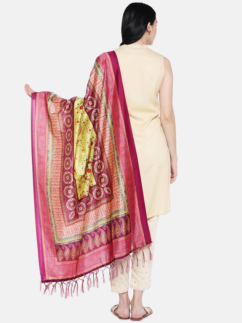 Multicolor Ethnic Digital Printed Dupatta - V SALES - 3140043