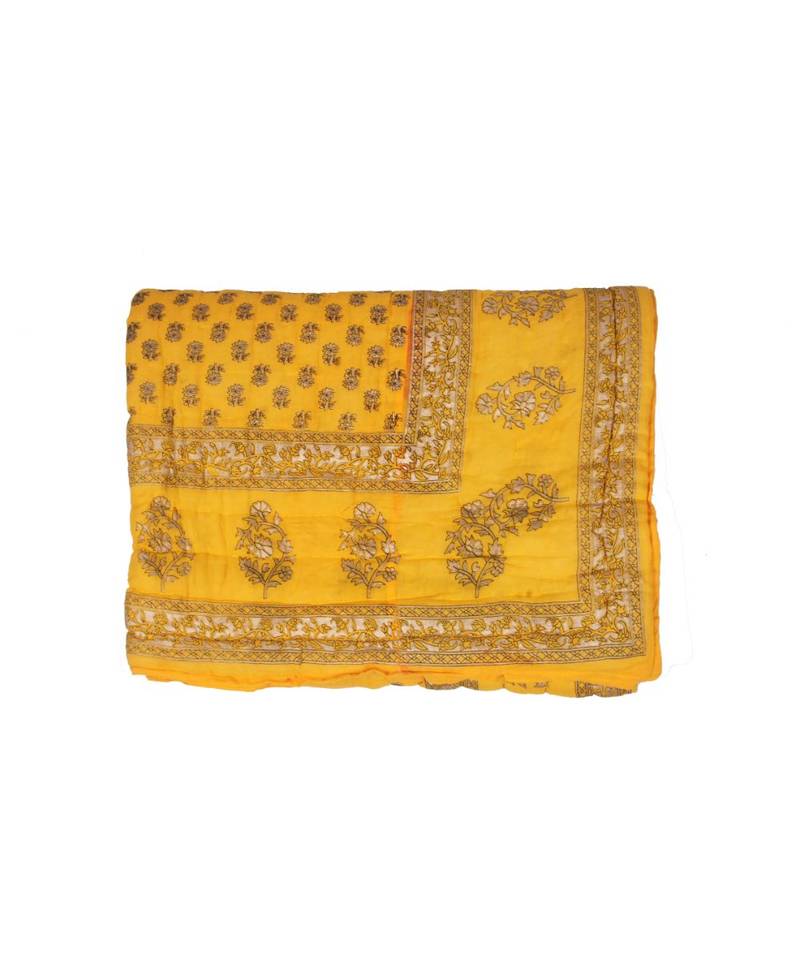 Indian handmade Cotton floral printed double jaipuri rajai quilt ...