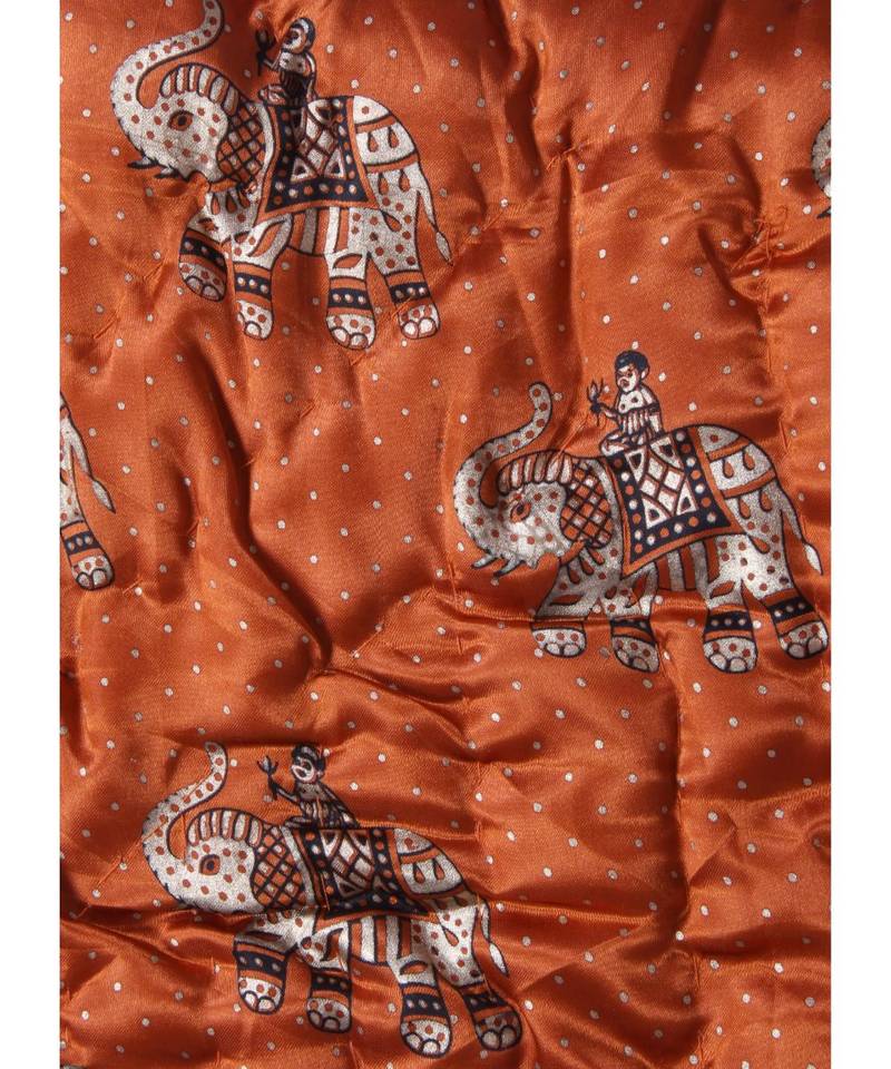 Indian handmade Satin Silk floral printed double jaipuri rajai quilt ...