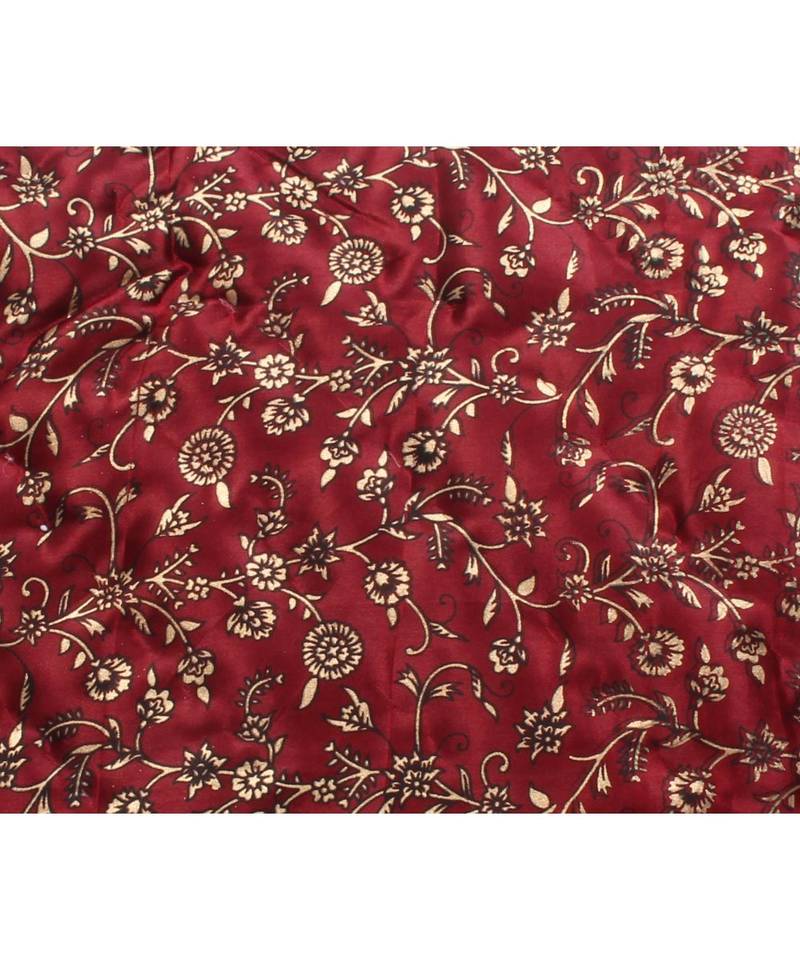 Indian handmade Satin Silk floral printed double jaipuri rajai quilt ...