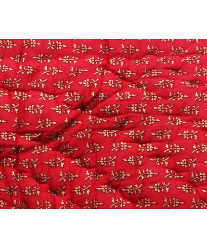 Indian handmade Satin Silk floral printed double jaipuri rajai quilt ...